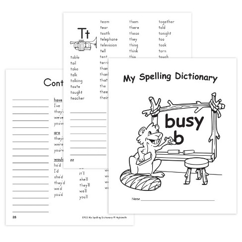 Edupress My Own Spelling Dictionary (pack Of 10) : Target