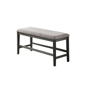 Simple Relax Upholstered Counter Height Dining Bench in Grey : Target