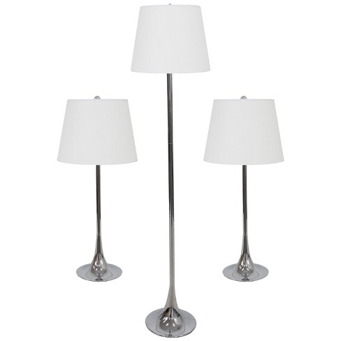 Sunnydaze Modern Splendor 3-piece Floor And Table Lamp Set : Target
