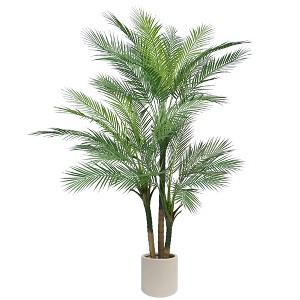 Vitalismo 6ft Artificial Palm Tree in White Pot 3 Stems : Target