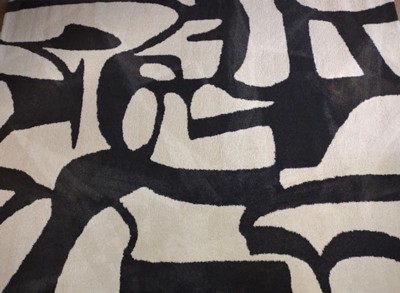 Abstract Inkblot Rug Black/white - Threshold™ : Target