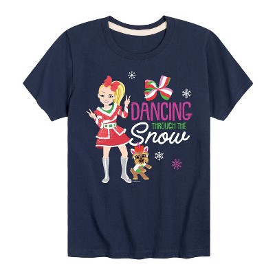 Jojo Siwa Dancing Through The Snow Short Sleeve Graphic T-shirt - Navy ...