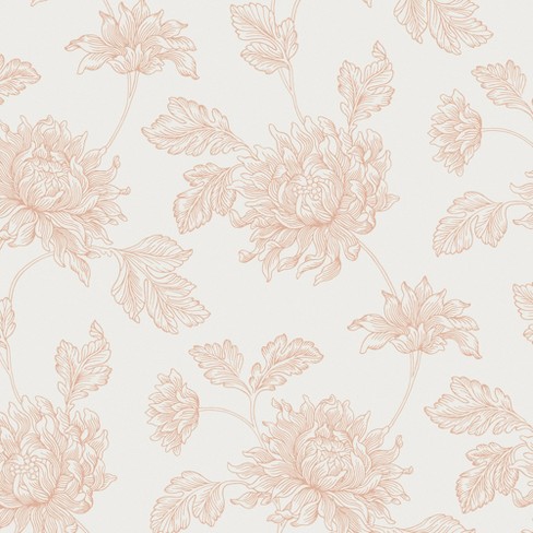 Laura Ashley Stratton Plaster Pink Wallpaper : Target