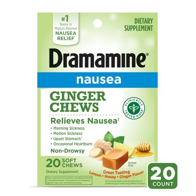 Dramamine Non-drowsy Naturals Motion Sickness Relief For Nausea ...
