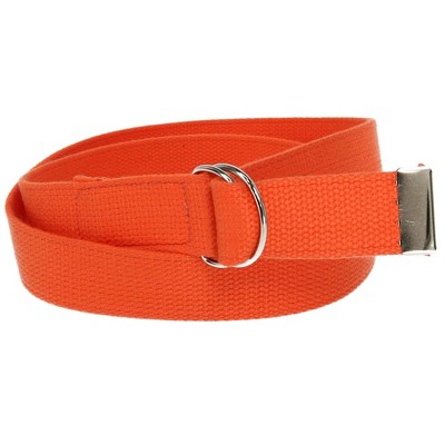 Ctm Cotton Web Belt With D Ring Buckle, Orange : Target