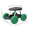 Nature Spring Rolling Garden Seat With Wheels - Black/green : Target