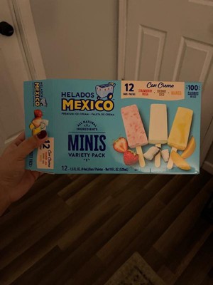 Helados Mexico Frozen Minis Fruit & Cream Variety Bars - 12ct : Target