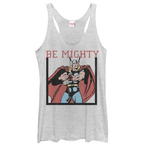 Women's Marvel Classic Thor Be Mighty Racerback Tank Top : Target