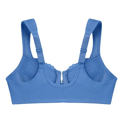 Glamorise Womens Wonderwire Front-closure Underwire Bra 1245 Blue 42c ...