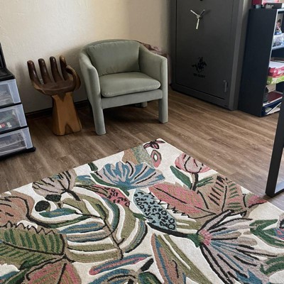 7'x10' Floral Wool Tufted Area Rug Pink/white - Opalhouse™ : Target