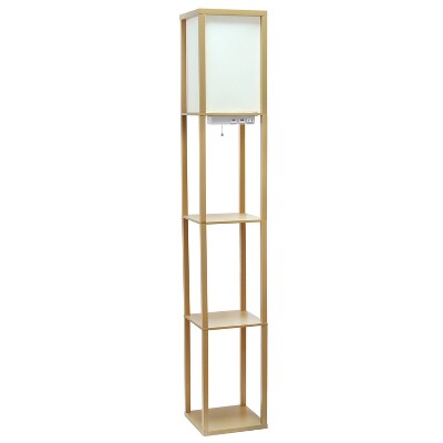 Shelf Floor Lamp Black/natural - Threshold™ : Target