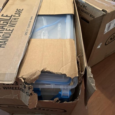 Sterilite 12 Qt Gasket Box, Stackable Storage Bin With Latching Lid And ...