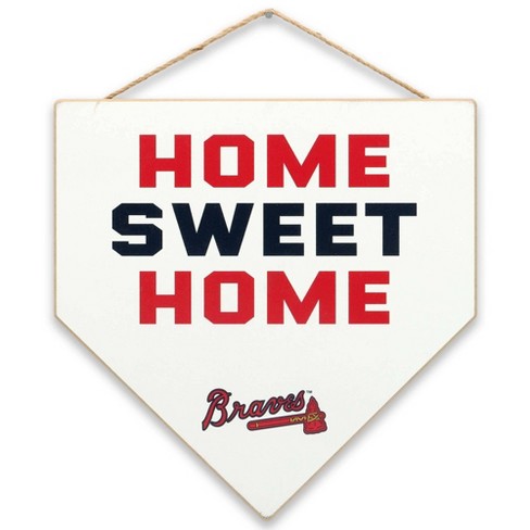 Mlb Atlanta Braves Home Sweet Home Hanging Wood Wall Decor : Target