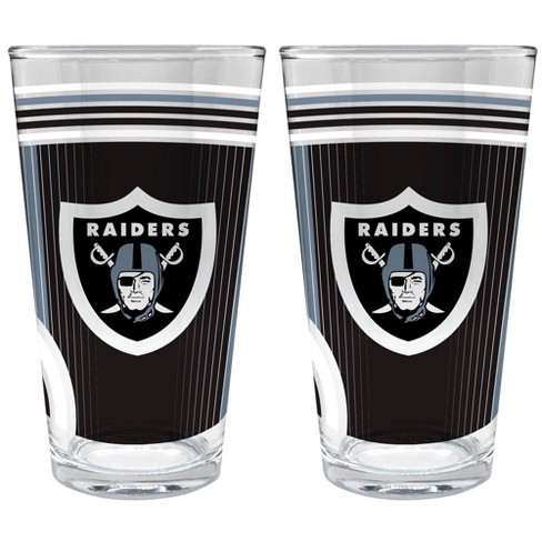 Nfl Las Vegas Raiders 2pc Pint Glass Set : Target