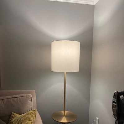 67.75"x17" Modern Floor Lamp With Table Brass - Threshold™: Etl Listed ...