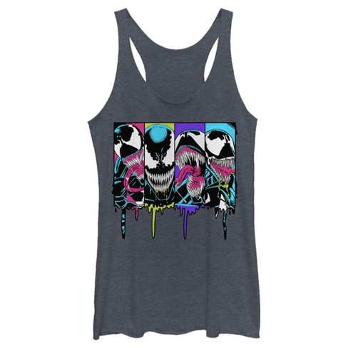 Women's Marvel Venom Colorful Dripping Comic Panel Racerback Tank Top ...