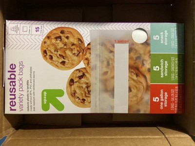 Reusable Food Storage Bags -15pc Variety Pack/5ct Each - Up & Up™ : Target