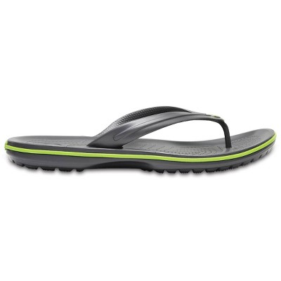 Crocs Adult Crocband Flip Flops, M11, Graphite/volt Green : Target