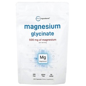 Micro Ingredients Magnesium Glycinate, 240 Capsules (166 mg per Capsule ...