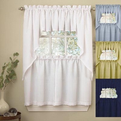Opaque Ripcord Kitchen Window Curtains By Sweet Home Collection : Target