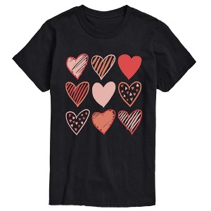 Men's - Instant Message - Heart Drawings Short Sleeve Graphic T-Shirt ...