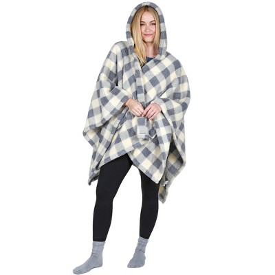 Catalonia Hooded Blanket Cape | Wearable Blanket Wrap With Hand Pockets ...