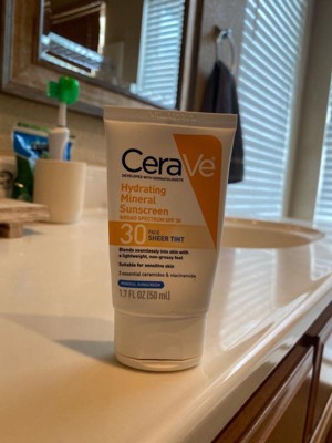 Cerave Hydrating Mineral Tinted Face Sunscreen Lotion - Spf 30 - 1.7 Fl Oz : Target