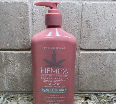 Hempz Collagen Infused Herbal Body Lotion - Sweet Jasmine And Rose - 17 ...