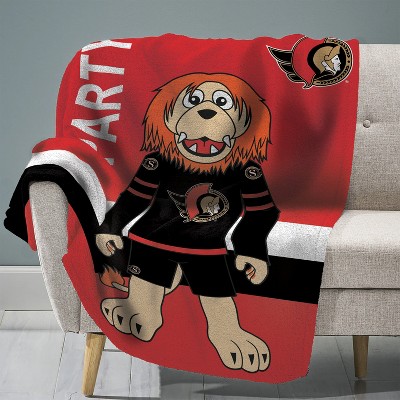 Sleep Squad Ottawa Senators Sparty 60 X 80 Raschel Plush Blanket : Target