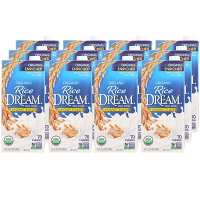 Rice Dream Organic Original Unsweetened Rice Drink - Case Of 12/32 Oz ...