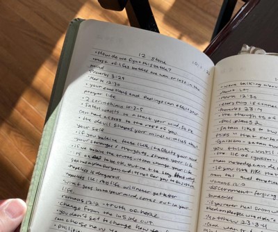 240 Sheet Ruled Journal 5.75"x7.75" Faux Leather Leaves - Threshold ...