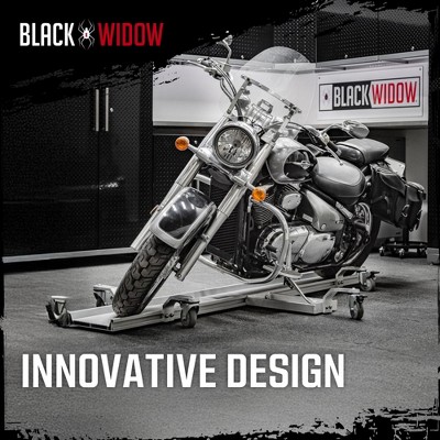 Black Widow Motorcycle Dolly with Fully Adjustable Kickstand Plate ...