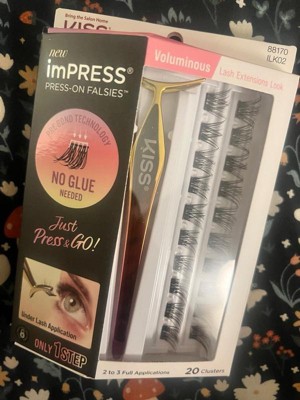 Kiss Impress Press-on Falsies No-glue False Eyelash Clusters Kit ...