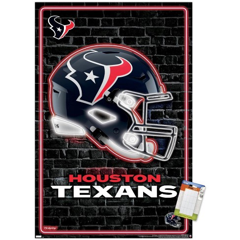 Trends International Nfl Houston Texans - Neon Helmet 24 Unframed Wall ...