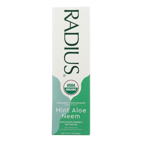 Radius Mint Aloe Neem Organic Toothpaste - 3 Oz : Target