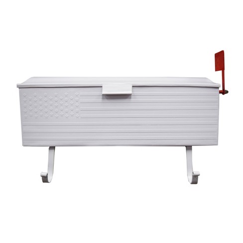 Patriotic Metal Wall Mounted Mailbox White - Oakland Living : Target