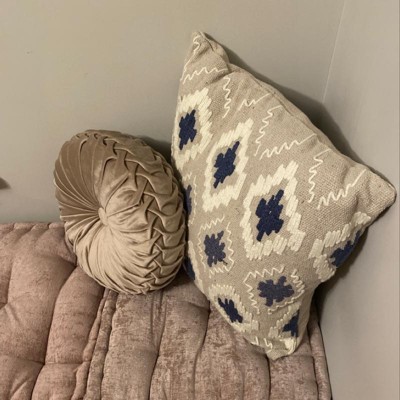 20"x20" Geometric Diamond Textured Throw Pillow - Rizzy Home : Target