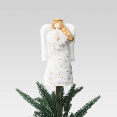 Tree Topper Finial 11.75" Blonde Hair Angel Tree Topper Sequins ...