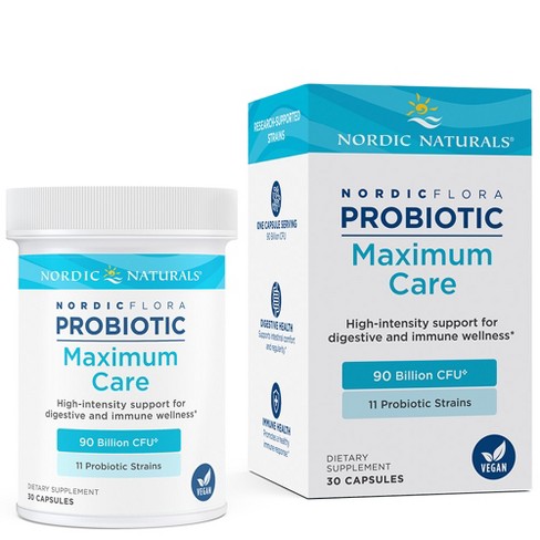 Nordic Naturals Nordic Flora Probiotic - Maximum Care Probiotic, Vegan ...