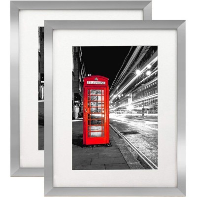 Americanflat 11x14 Silver Picture Frame 2 Pack With Shatter-resistant ...