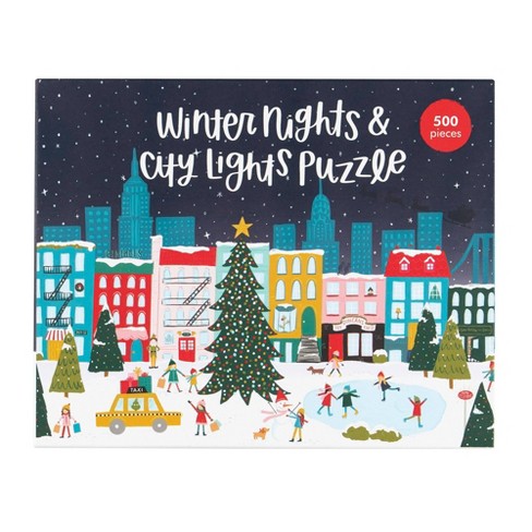 Pippi Post Winter Nights And City Lights Jigsaw Puzzle - 500pc : Target