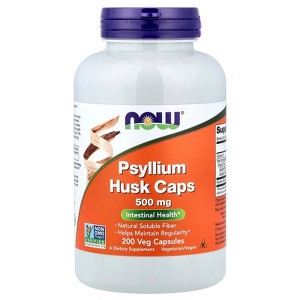 NOW Foods Psyllium Husk Caps, 200 Veg Capsules (0.5 g per Capsule) : Target