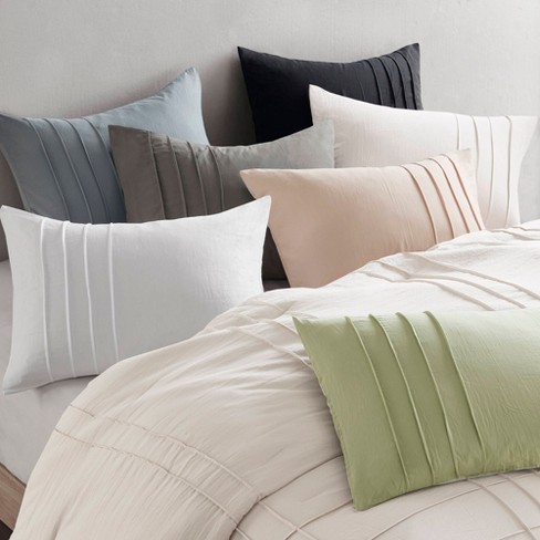3 Pieces Pintuck Pleated Bedding Sets , All Season Lightweight, Extra ...