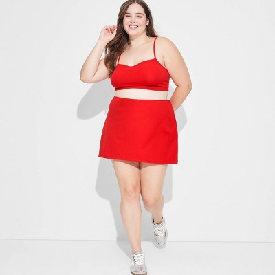 Allegra K Women's Summer Floral Tiered Ruffle Cute Mini Skirt Pink ...