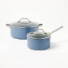 7pc Nonstick Ceramic Coated Aluminum Cookware Set - Figmint™ : Target