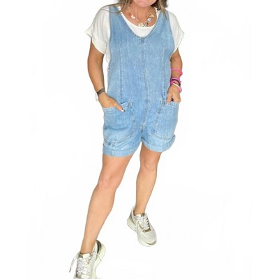 Women's Summer Short Overalls - ZENANA : Target