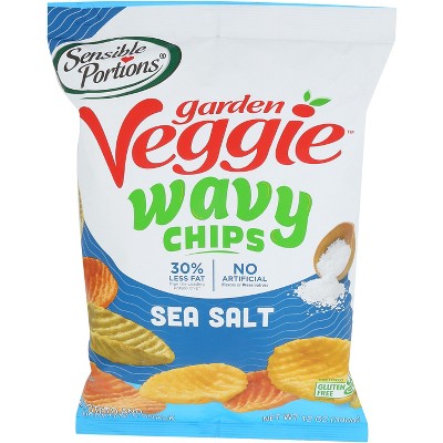 Sensible Portions Sea Salt Garden Veggie Wavy Chips - Case Of 8 - 12 Oz ...