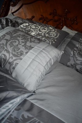 8pc King Casey Embroidered Comforter Set Neutral - 510 Design : Target