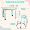 Modern Kids Table & 4 Chairs Set, Height Adjustable Toddler Activity ...