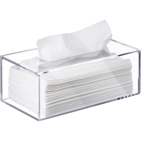 Clear Tissue Box, Acrylic Facial Tissue Box Holder Rectangular Bathroom ...